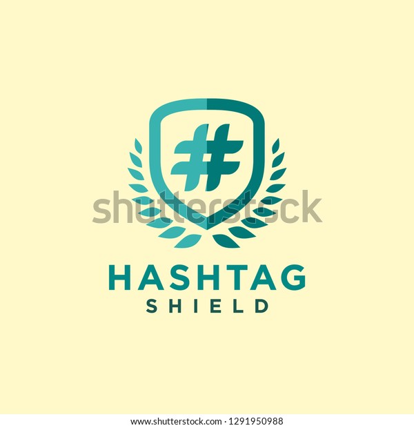 Vector de stock (libre de regalías) sobre Royal Hashtag Shield Emblem ...