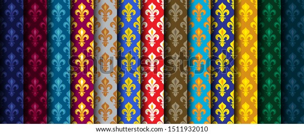 Royal Heraldic Lilies Fleur De Lis Stock Vector (Royalty Free ...