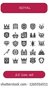 Royal Icon Set 25 Filled Royal Stock Vector (Royalty Free) 1265316511 ...