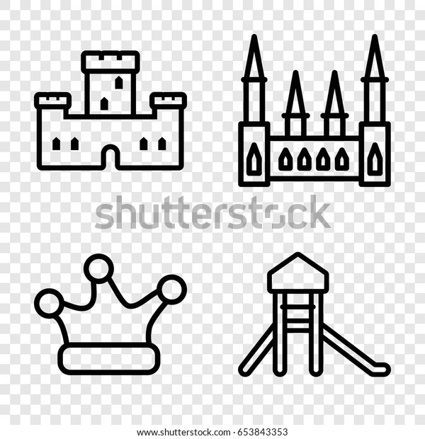 Royal Icons Set Set 4 Royal Stock Vector (Royalty Free) 653843353 ...
