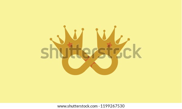 Royal Infinite Crown Logo Icon Design Stock Vector (Royalty Free ...