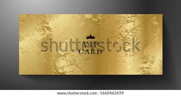 Royal invite card design for VIP with black crown symbol. Gold ...