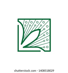Royal Leaf Peacock Pattern Logo Design Stock Vector (Royalty Free ...