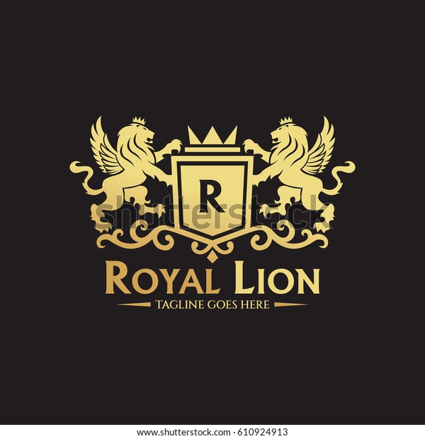 Royal Lion Logo Design Template Element Stock Vector (Royalty Free ...