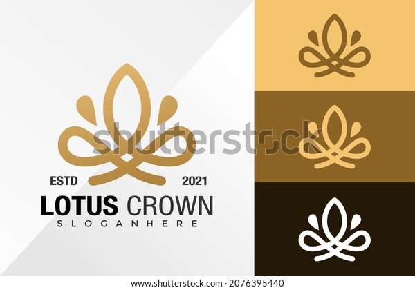 Royal Lotus Crown Logo Design Vector: เวกเตอร์สต็อก (ปลอดค่าลิขสิทธิ์ ...
