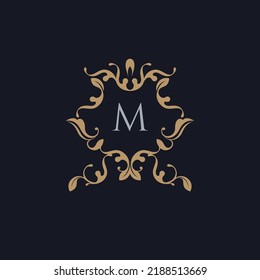 Royal Monogram Frame Classic Decorative Element Stock Vector (Royalty ...
