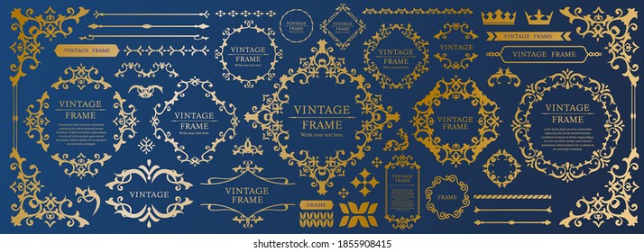 Royal Monogram Frame Hand Drawn Crown Stock Vector (Royalty Free ...