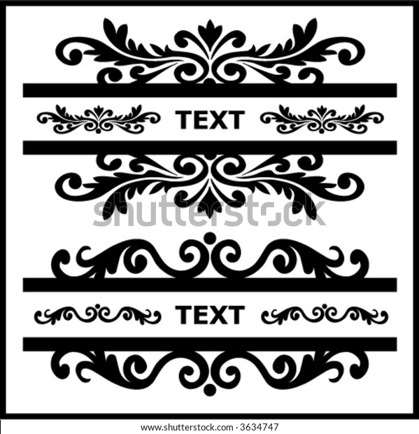 Royal Page Rules Vol Ornament Vector Stock Vector (Royalty Free) 3634747