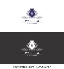 Royal Place Logo Vector Stock Vector (Royalty Free) 1090593767