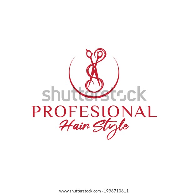 Royal Salon Logo Scissor Elements Stock Vector (Royalty Free ...