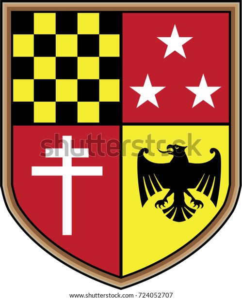 Royal Shield Coat Arms Vector Stock Vector (Royalty Free) 724052707 ...