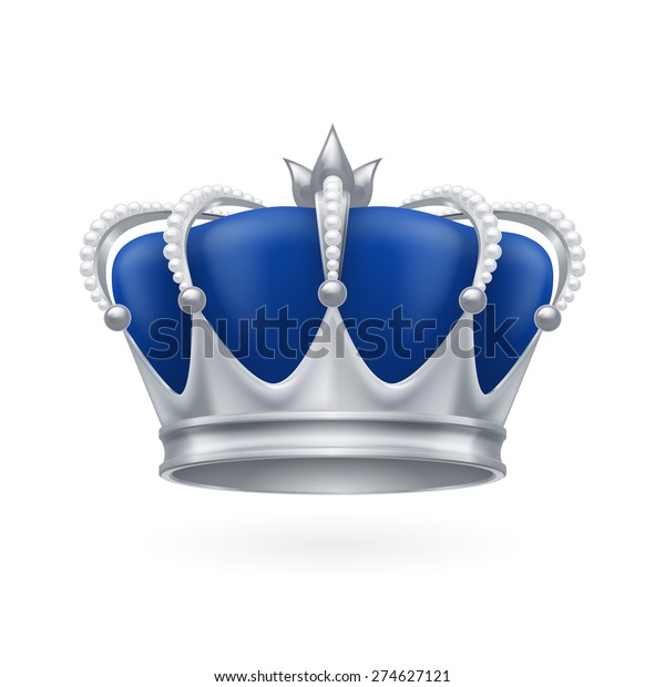 Royal Silver Crown On White Background Stock Vector (Royalty Free ...