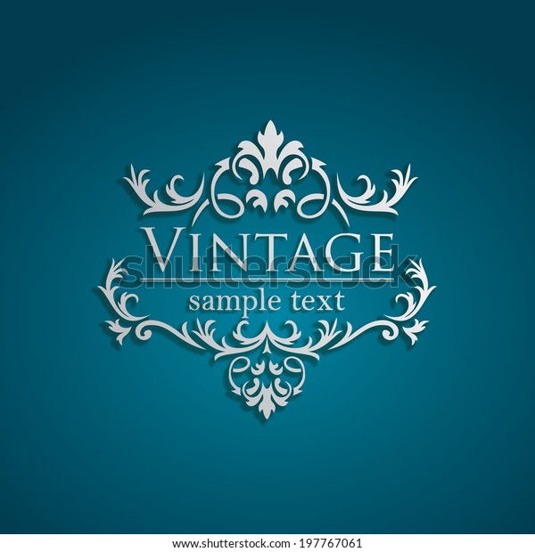 Royal Vintage Design Editable Vector Format Stock Vector (Royalty Free ...