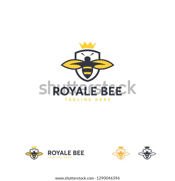 Royale Bee Logo Designs Template Honey Stock Vector (Royalty Free ...