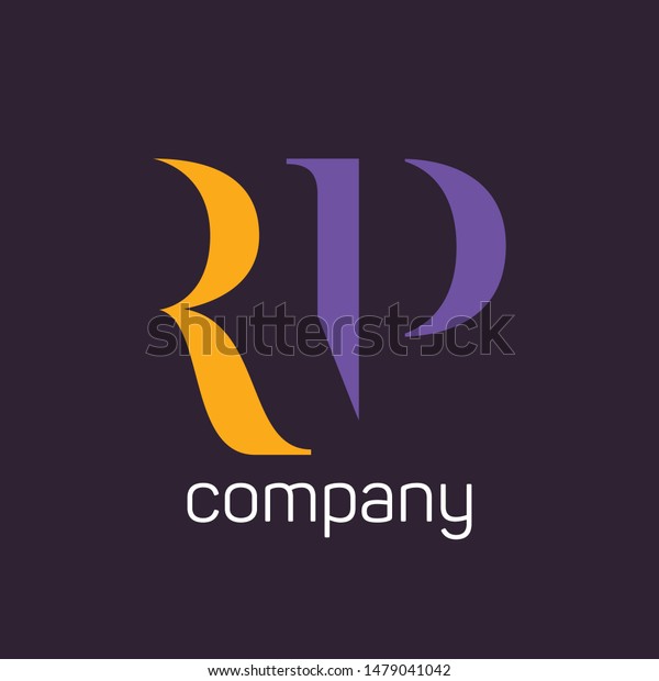 Rp Company Logo Design Monogram Letters Stock Vector (Royalty Free ...