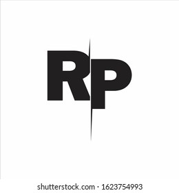 Rp Logo Letters White Background: vector de stock (libre de regalías ...