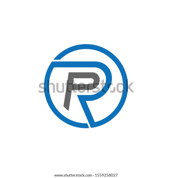 Rp Pr Unique Logo Design Blue Stock Vector (Royalty Free) 1559258027 ...