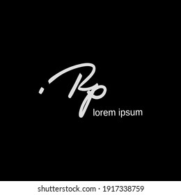 Rp Signature Initial Logo Template Vector Stock Vector (Royalty Free ...