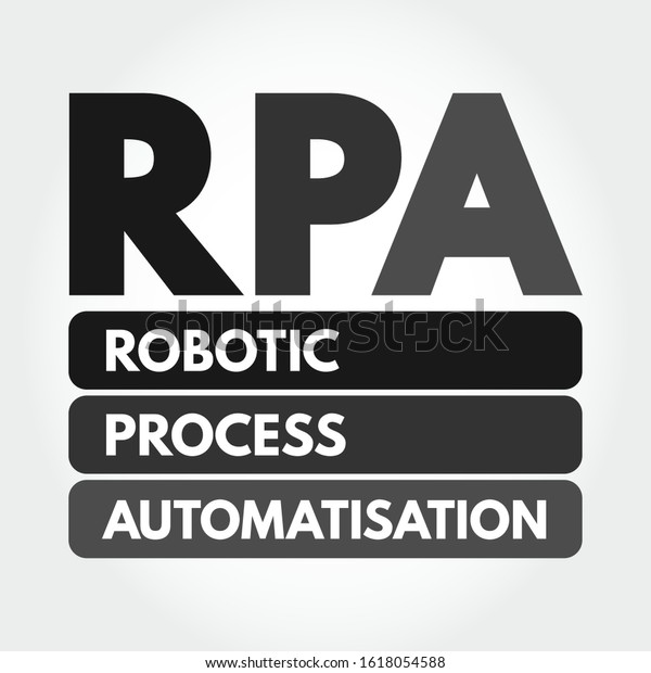 Rpa Robotic Process Automatisation Acronym Technology Stock Vector ...