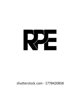 Rpe Letter Original Monogram Logo Design Stock Vector (Royalty Free ...