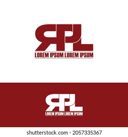 Rpl Letter Monogram Logo Design Vector Stock Vector (Royalty Free ...