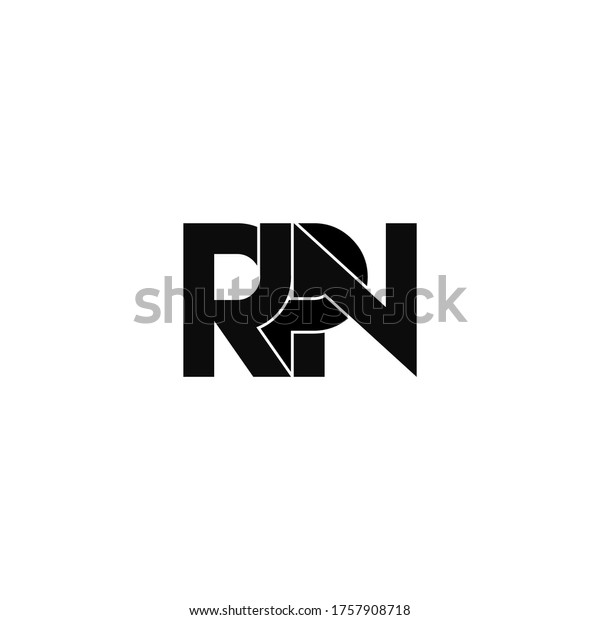 Rpn Letter Original Monogram Logo Design Stock Vector (Royalty Free ...