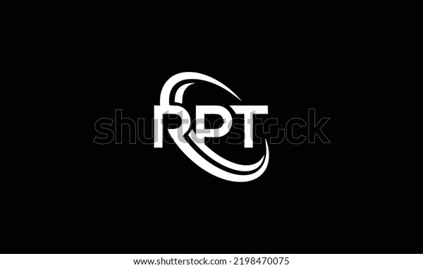 Rpt Letter Logo Design On Black Stock Vector (Royalty Free) 2198470075 ...
