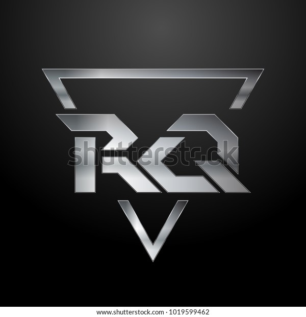 Rq Logo Metal Logo Silver Logo Stock Vector (Royalty Free) 1019599462