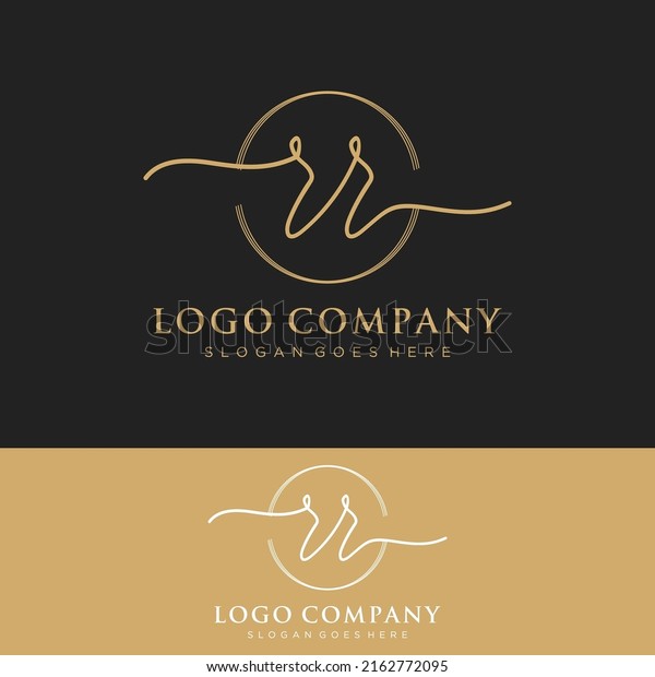 Rr Initial Letters Handwriting Signature Logo Stock Vector (Royalty ...