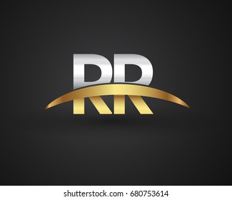 Rr Initial Logo Company Name Colored Stock Vector (Royalty Free ...