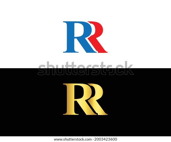 Rr Letter Logo Design Creative Modern Stock Vector (Royalty Free ...