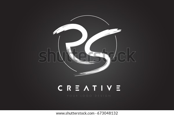 Rs Brush Letter Logo Design Artistic Stock Vector (Royalty Free ...