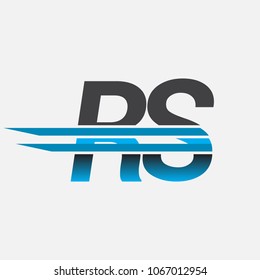 Rs Initial Logo Company Name Colored: vector de stock (libre de ...