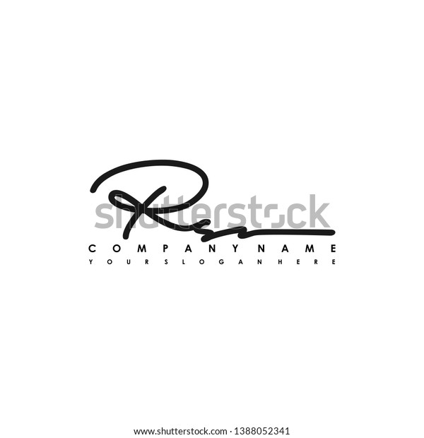 Rs Initial Signature Logo Handwriting Logo Stock Vector (Royalty Free ...