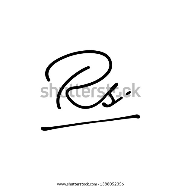 Rs Initial Signature Logo Handwriting Logo Stock Vector (Royalty Free ...