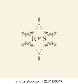 Rs Wedding Initial Logo Letters High Stock Vector (Royalty Free ...