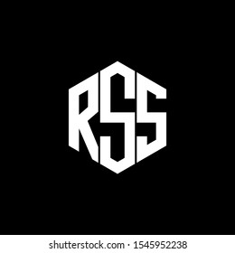 Vektor Stok Rsc Letter Logo Design Polygon Monogram (Tanpa Royalti ...