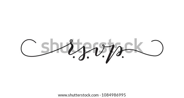 Rsvp Wedding Vector Card Template Isolated Stock Vector (Royalty Free ...