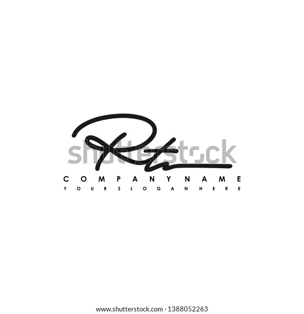 Rt Initial Signature Logo Handwriting Logo Stock Vector (Royalty Free ...
