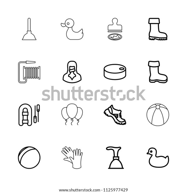 Rubber Icon Collection 16 Rubber Outline Stock Vector (Royalty Free ...
