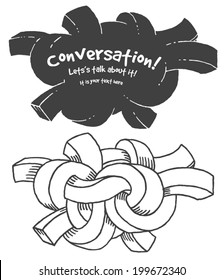 Rubber Knot Banner Text Holder Vector: vector de stock (libre de ...