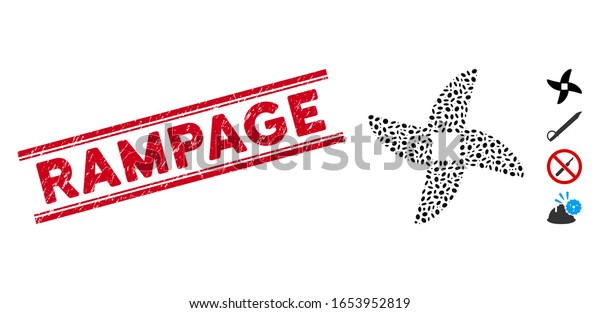 Rubber Red Stamp Seal Rampage Text Stock Vector (Royalty Free ...