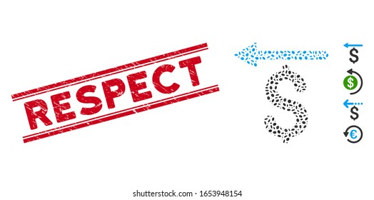 Rubber Red Stamp Seal Respect Phrase Stock Vector (Royalty Free ...