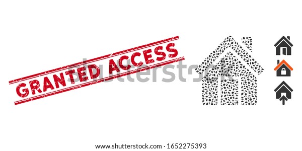 Rubber Red Stamp Watermark Granted Access Stock Vector (Royalty Free ...