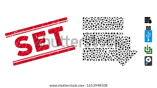 Rubber Red Stamp Watermark Set Caption Stock Vector (Royalty Free ...