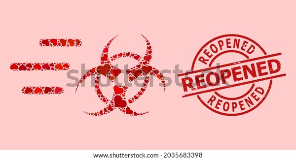 Rubber Reopened Stamp Seal Red Love Stock Vector (Royalty Free ...