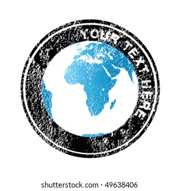 Stamp Earth Globe Stock Vector (Royalty Free) 83260222 | Shutterstock