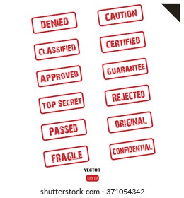 Rubber Stamp Collection Stock Vector (Royalty Free) 371054342 ...