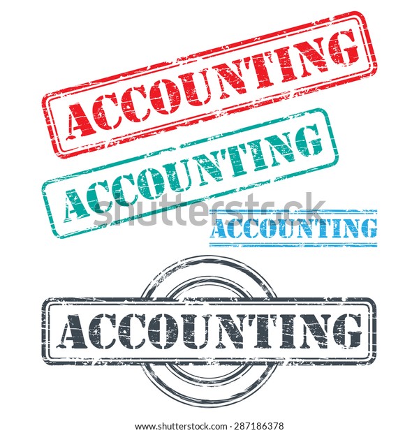 Rubber Stamp Design Accounting Stock Vector (Royalty Free) 287186378 ...