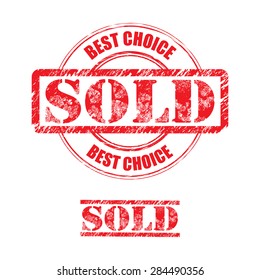 Rubber Stamp Design Sold Stock Vector (Royalty Free) 284490356 ...